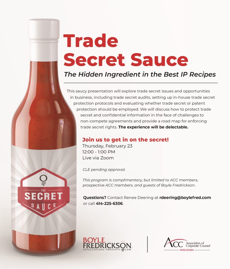 Boyle Fredrickson presents Trade Secret Sauce - Boyle Fredrickson Boyle Fredrickson presents Trade Secret Sauce - Boyle Fredrickson